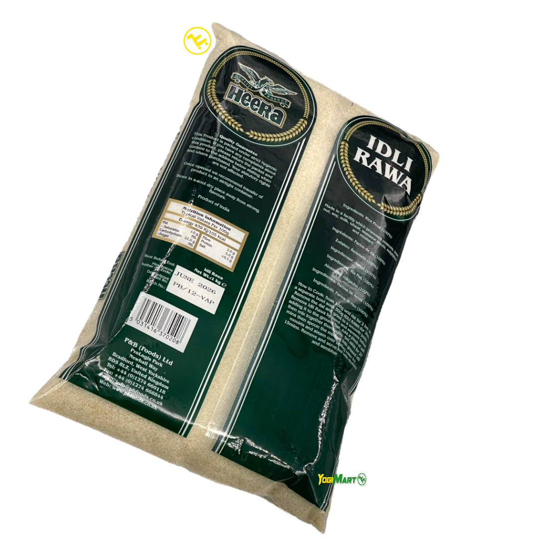 Heera Idli Rawa 1kg - Yogi Mart - Online Indian Grocery Store