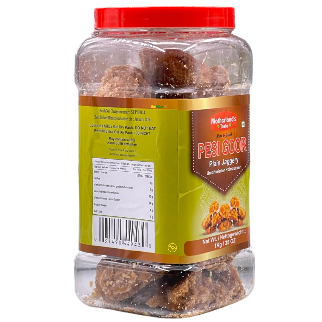 Motherland's Taste Pesi Goor Jaggery 1kg - Yogi Mart - Online Indian ...
